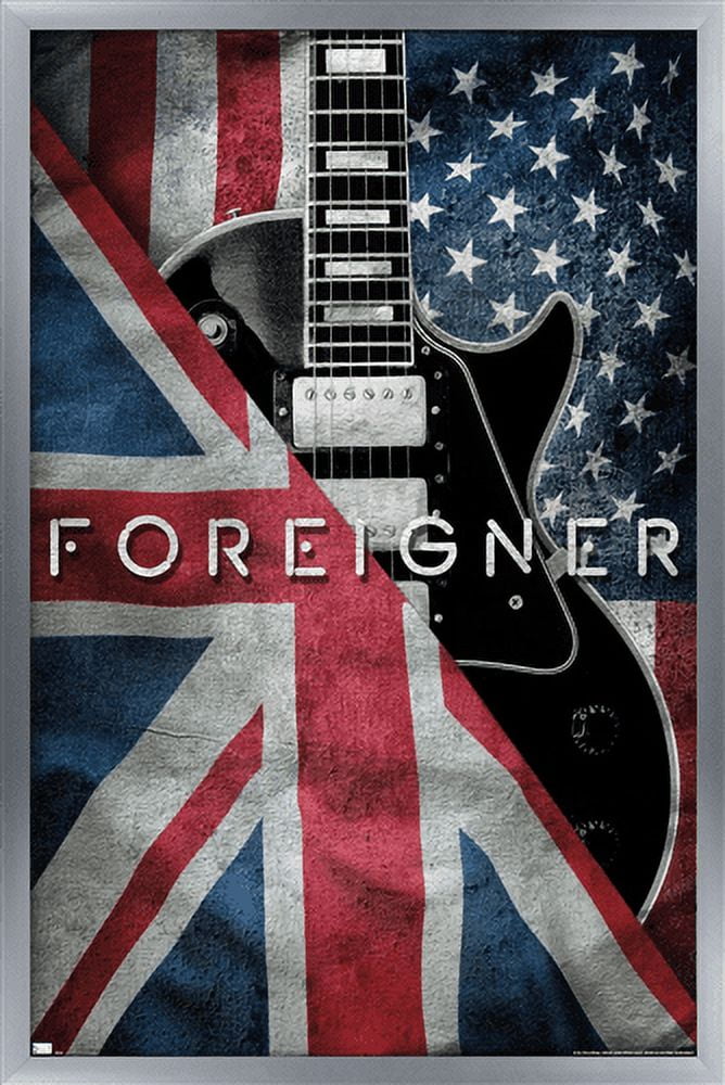 Foreigner - Flags Wall Poster, 14.725" x 22.375", Framed - Walmart.com