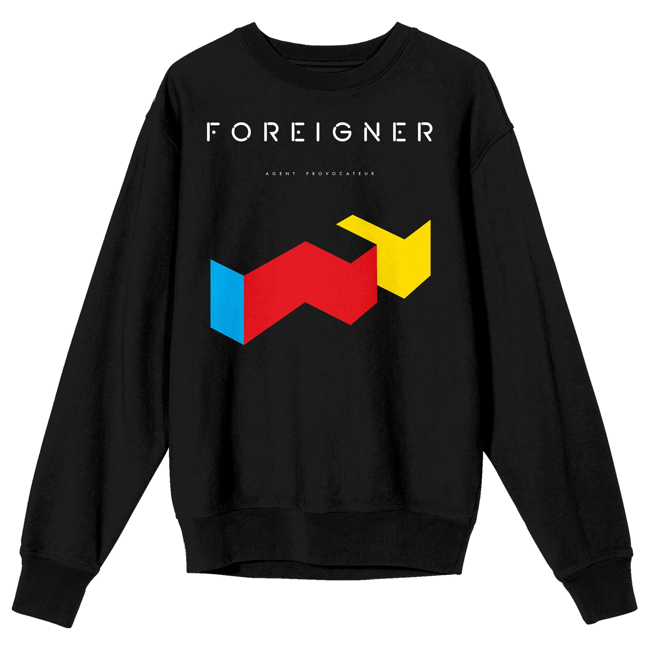 Foreigner Provocateur Album Cover Art 84 Adult Black Crew Neck ...