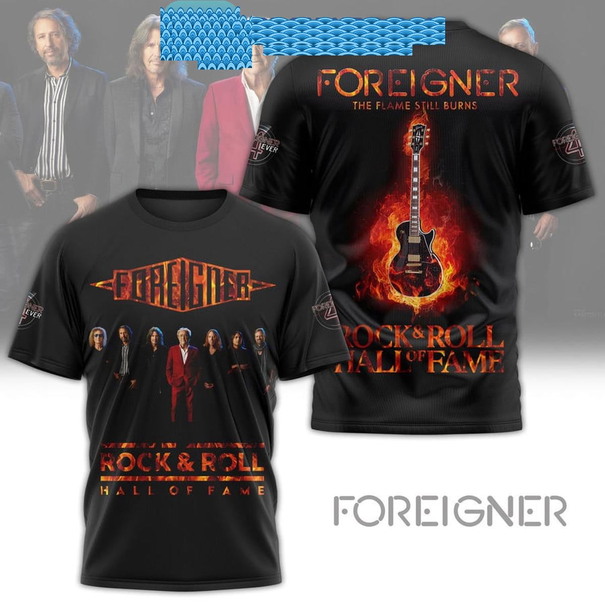 Foreigner The Flame Still Burns Hall Of Fame Rock And Roll Hoodie T ...