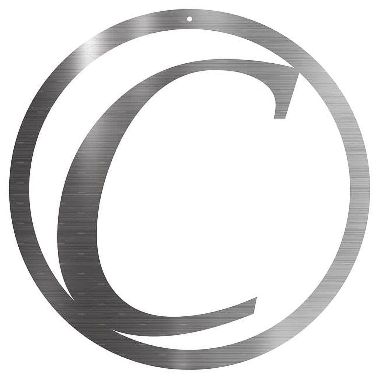 Foreman Metal Works CIRCLEMONOGRAM-24-B-BLK 14 Gauge Solid Steel Unique ...