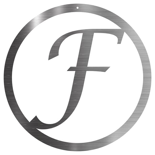 Foreman Metal Works CIRCLEMONOGRAM-30-F-SILVR 14 Gauge Solid Steel ...