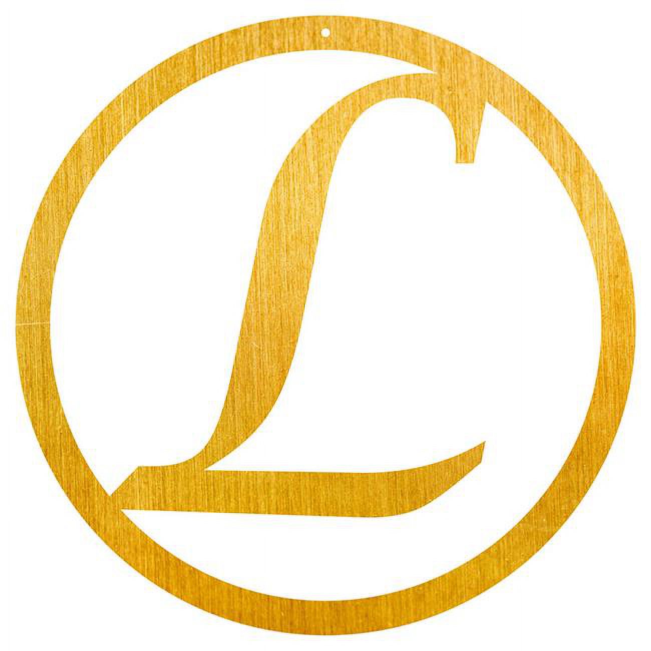 Foreman Metal Works CIRCLEMONOGRAM-30-L-GLD 14 Gauge Solid Steel Unique ...