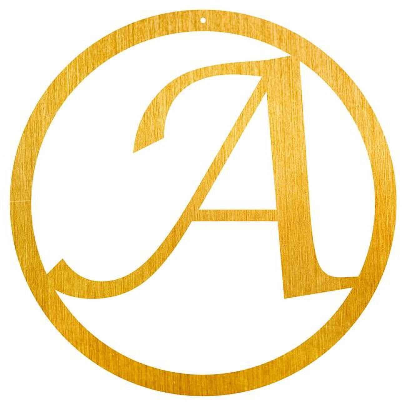 Foreman Metal Works CIRCLEMONOGRAM-36-A-GLD 14 Gauge Solid Steel Unique ...