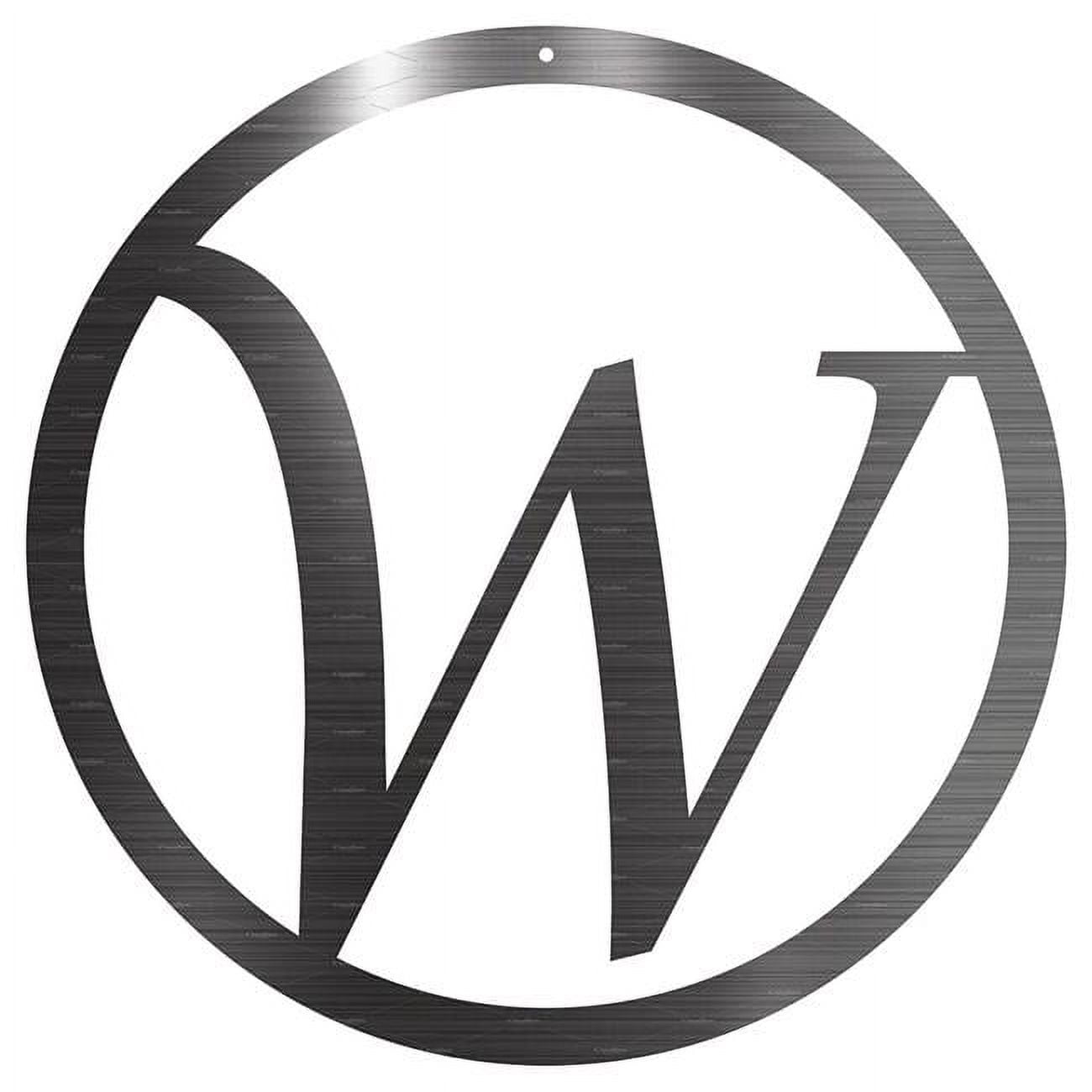 Foreman Metal Works CIRCLEMONOGRAM-36-W-SILVR 14 Gauge Solid Steel ...