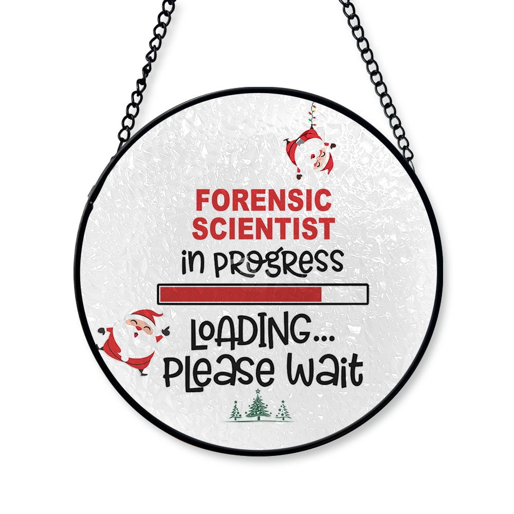 Forensic Scientist in Progress Stained Glass Window Hanging 2025 ...