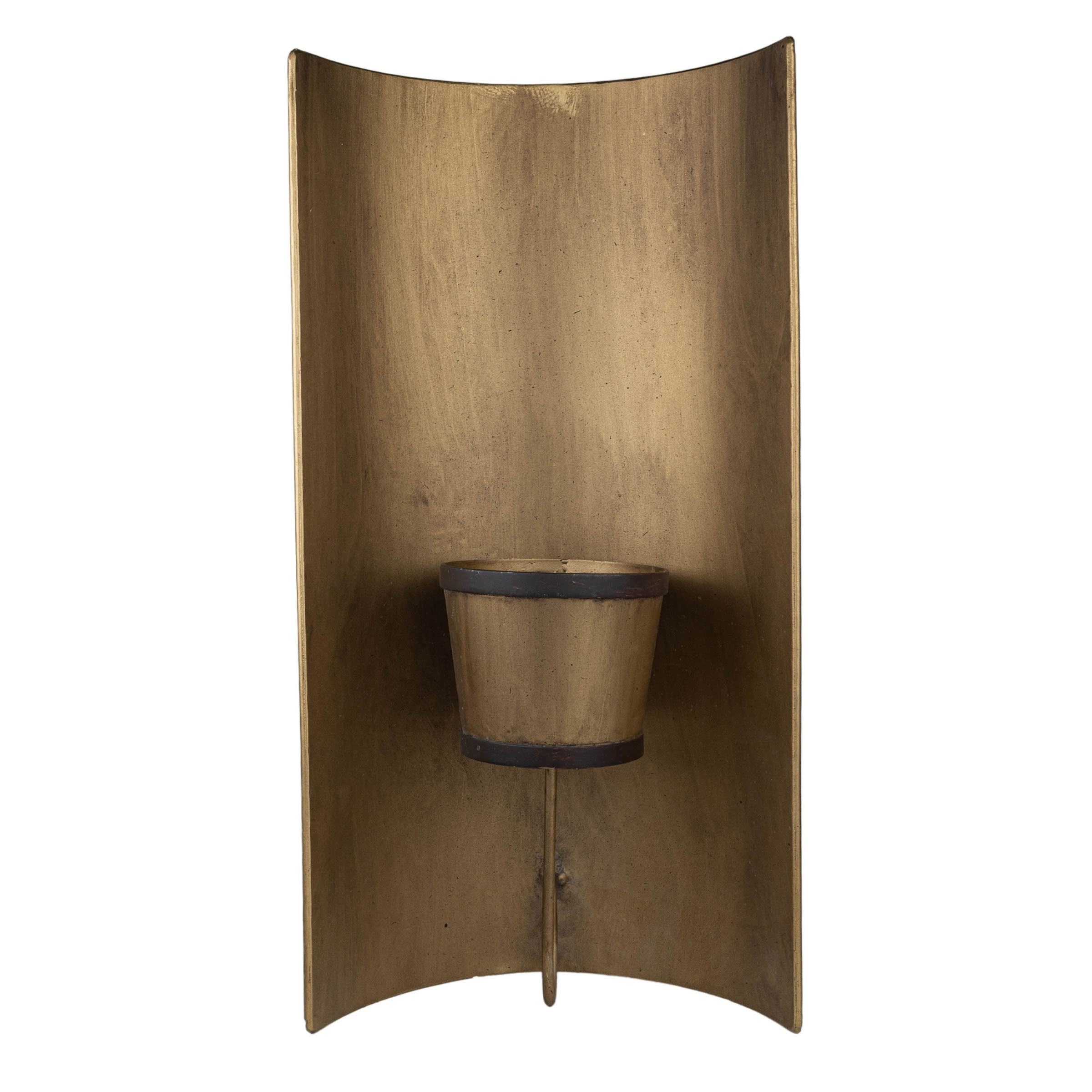 Foreside Home & Garden Curved Wall Planter Brass Metal - Walmart.com