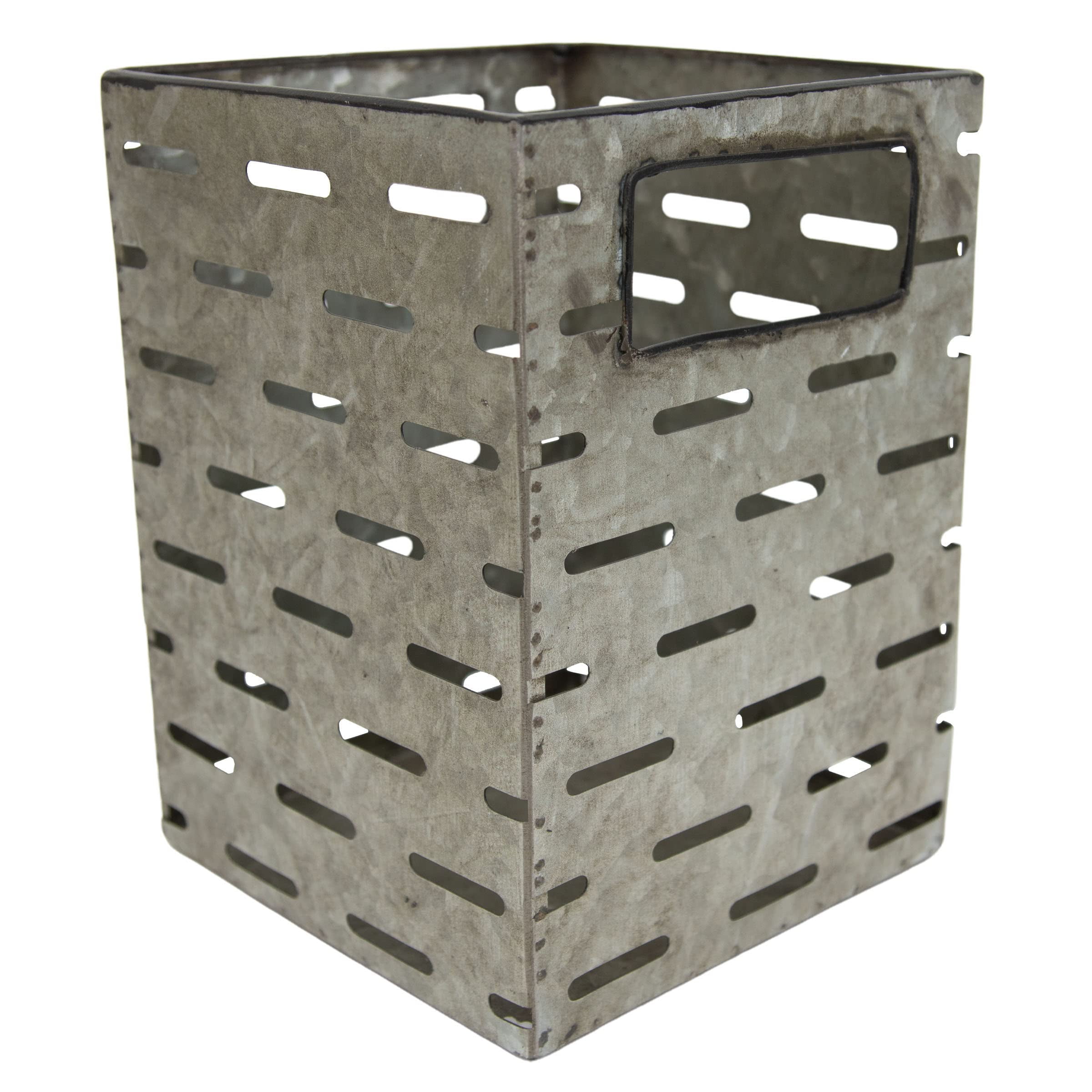 Foreside Home & Garden Flower Tin Galvanized Metal Planter - Walmart.com