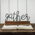 Foreside Home & Garden Gather Wire Metal and Wood Decorative Table Top ...