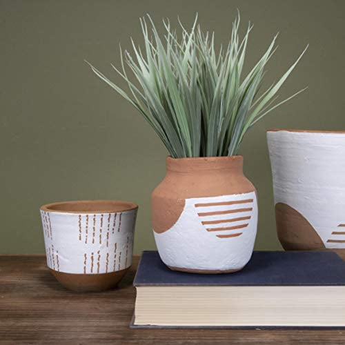 Foreside Home & Garden Large Natural Terracotta Painted Tala Planter ...