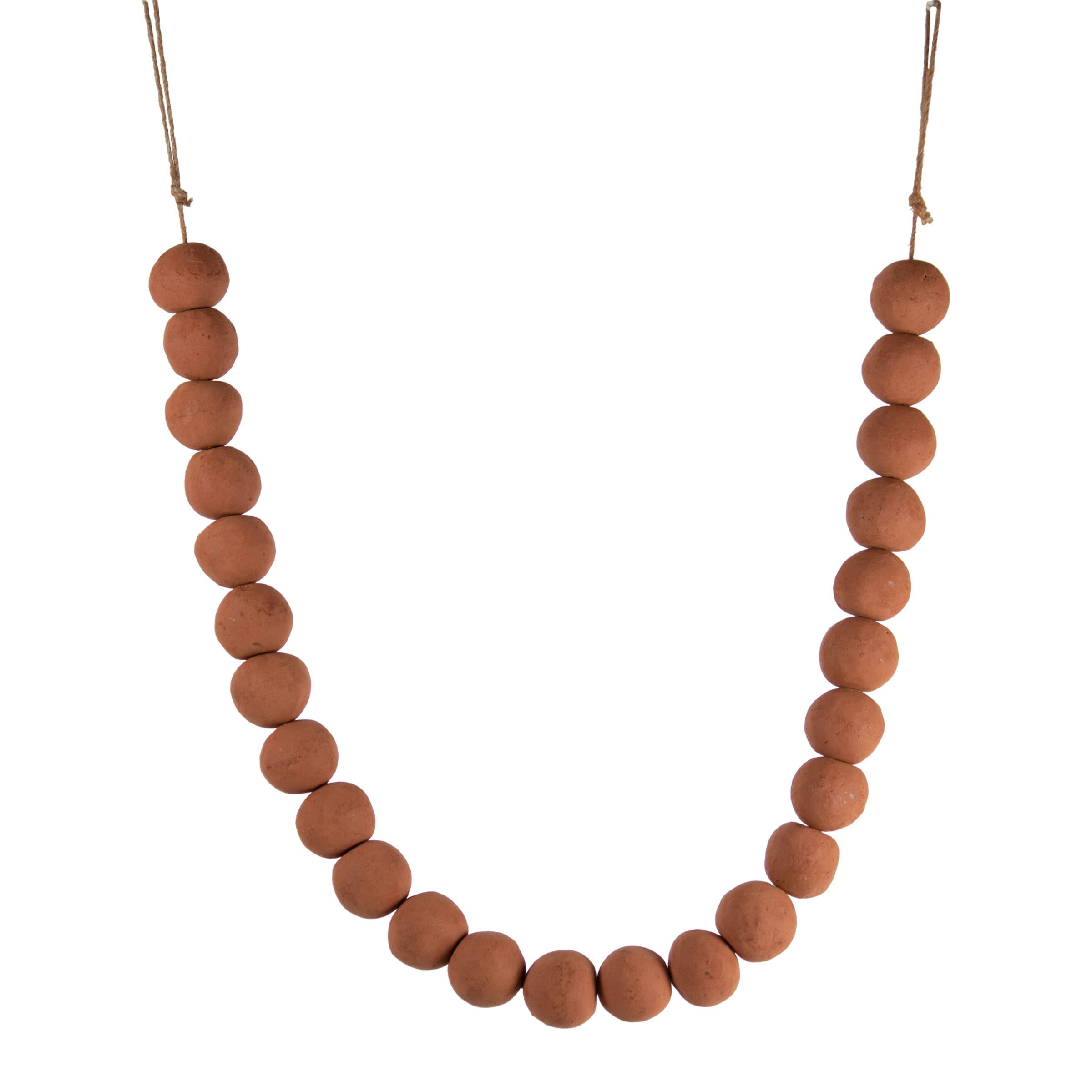 Foreside Home & Garden Terracotta & Jute Bead Garland - Walmart.com