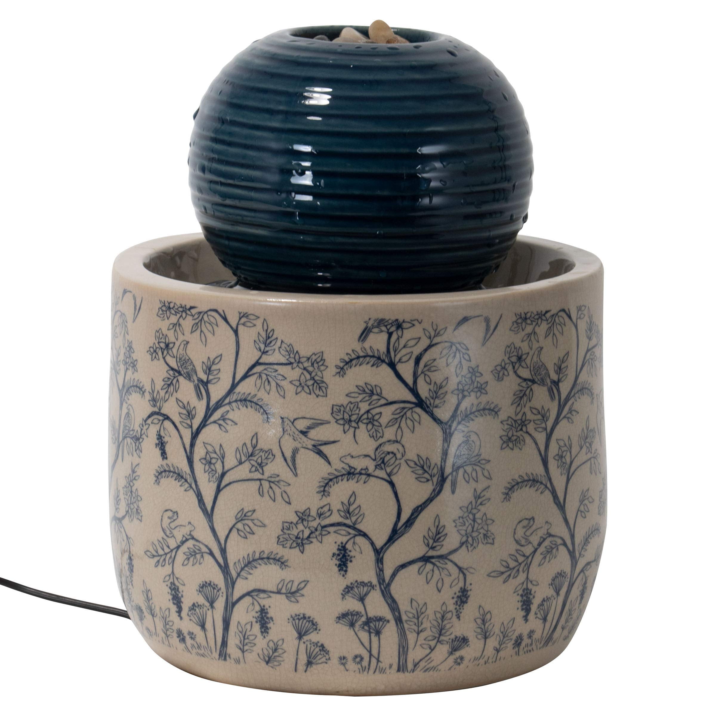 Foreside Home and Garden Multicolor Chinoiserie Ceramic Indoor Water ...