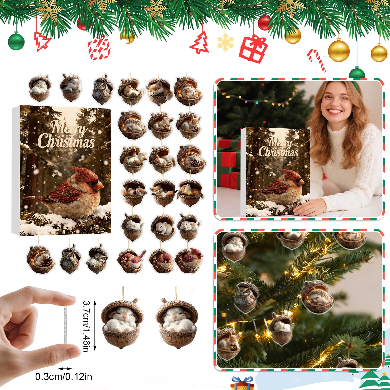 Forest Animal Acorn Calendar Blind Box-comfortable forest Christmas ...