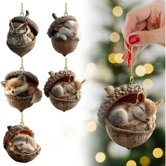 Forest Animal Acorn Ornaments Cozy Forest Christmas Ornaments, 2026 New ...