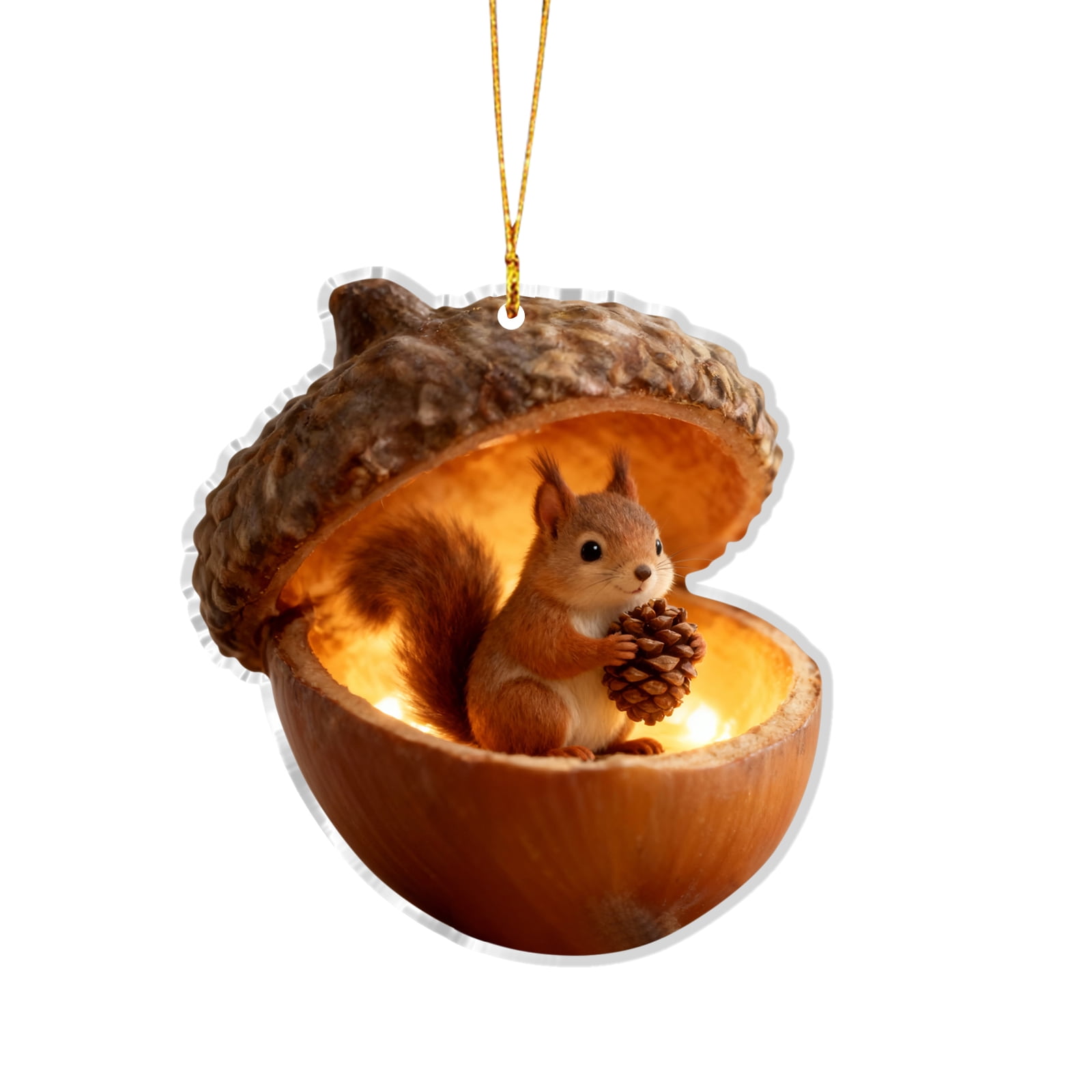 Forest Animal Acorn Ornaments – Cozy Forest Christmas Ornaments,5pcs ...
