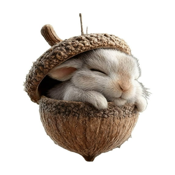 Forest Animal Acorn Ornaments, Woodland Christmas Tree Decorations ...