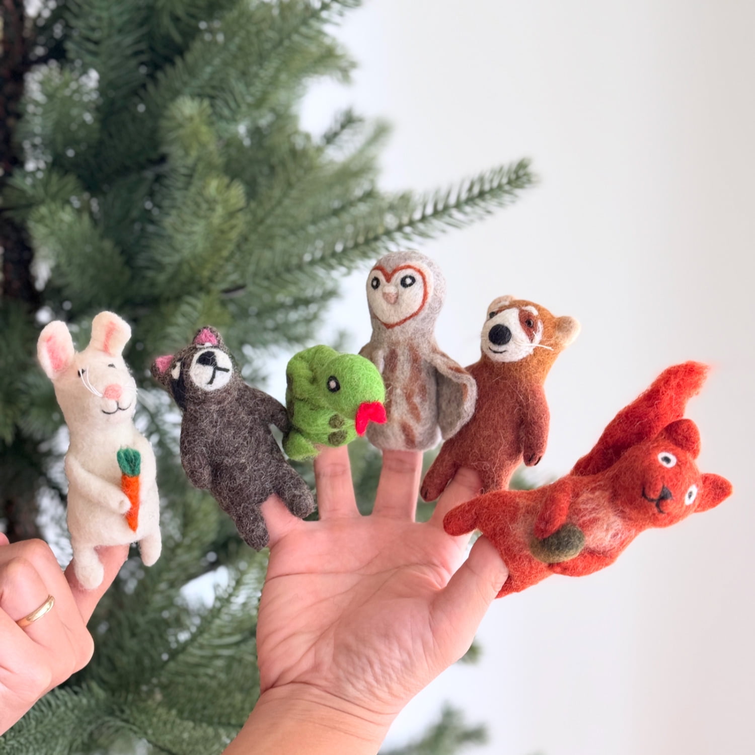 Forest Animal Finger Puppet Set of 6 - Walmart.com