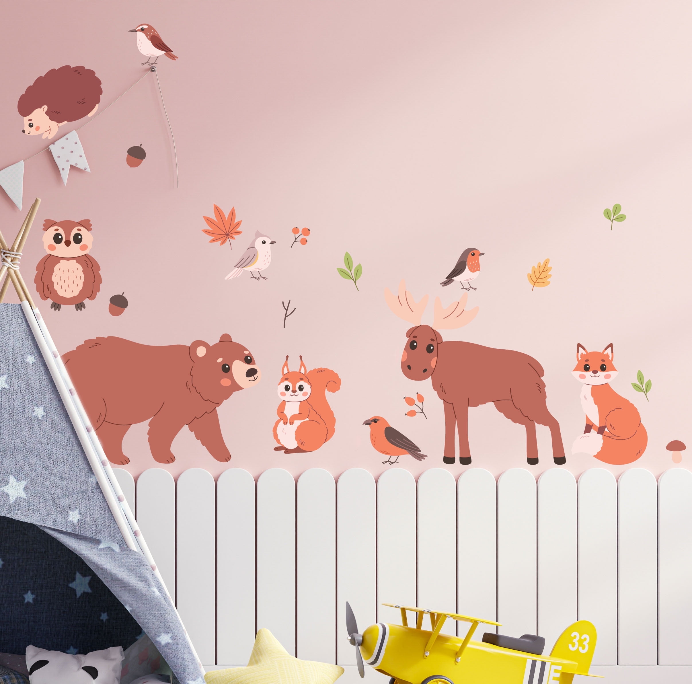 Forest Animal Wall Decals - Removable, Reusable Wall Stickers ...