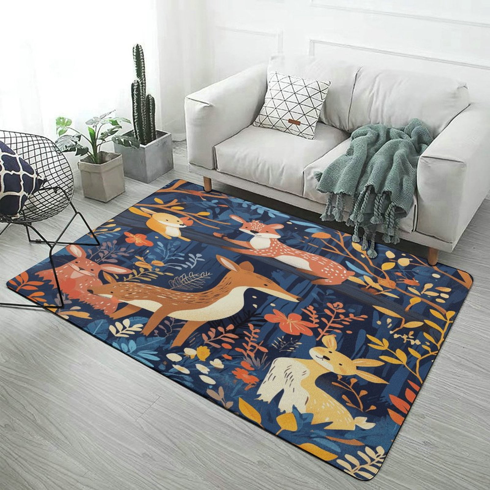 Forest Animals (27) Carpet Style Living Room Bedroom Rug Modern 3d ...