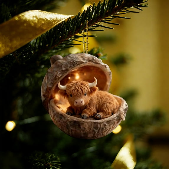 Forest Animals Christmas Tree Pendant -- 8cm Acrylic Holiday Ornament ...