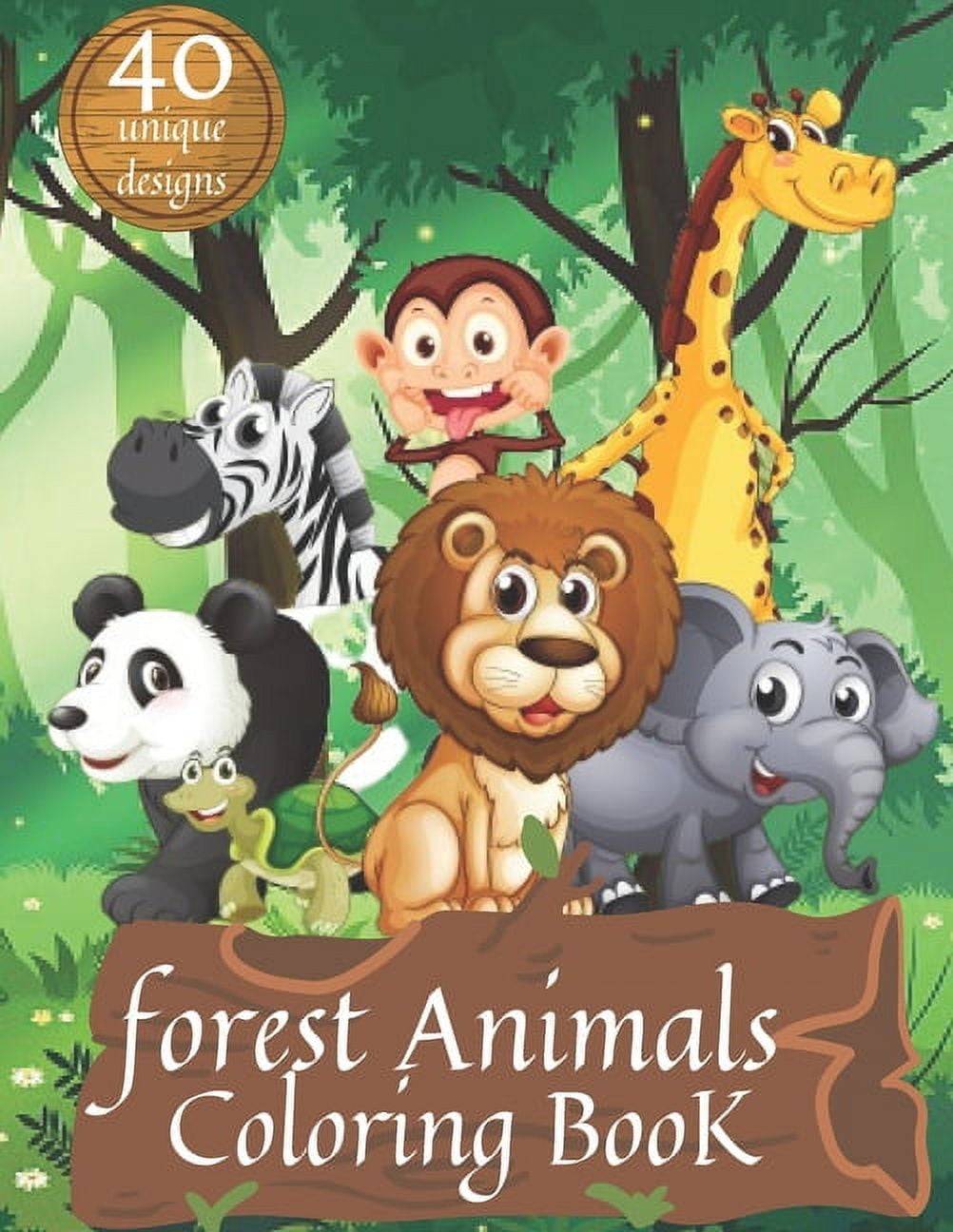 Forest Animals Coloring Book: Inspiring Coloring book which features ...