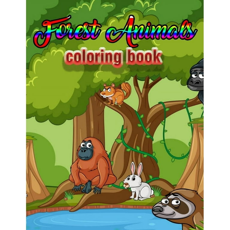 coloring book forest animals