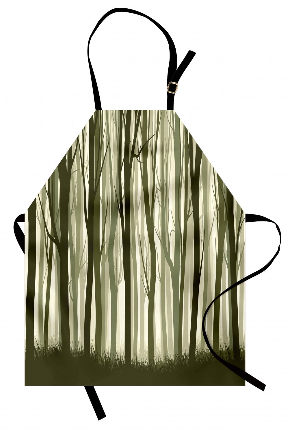 Forest Apron Mother Nature Theme Illustration of Mystical Forest with ...