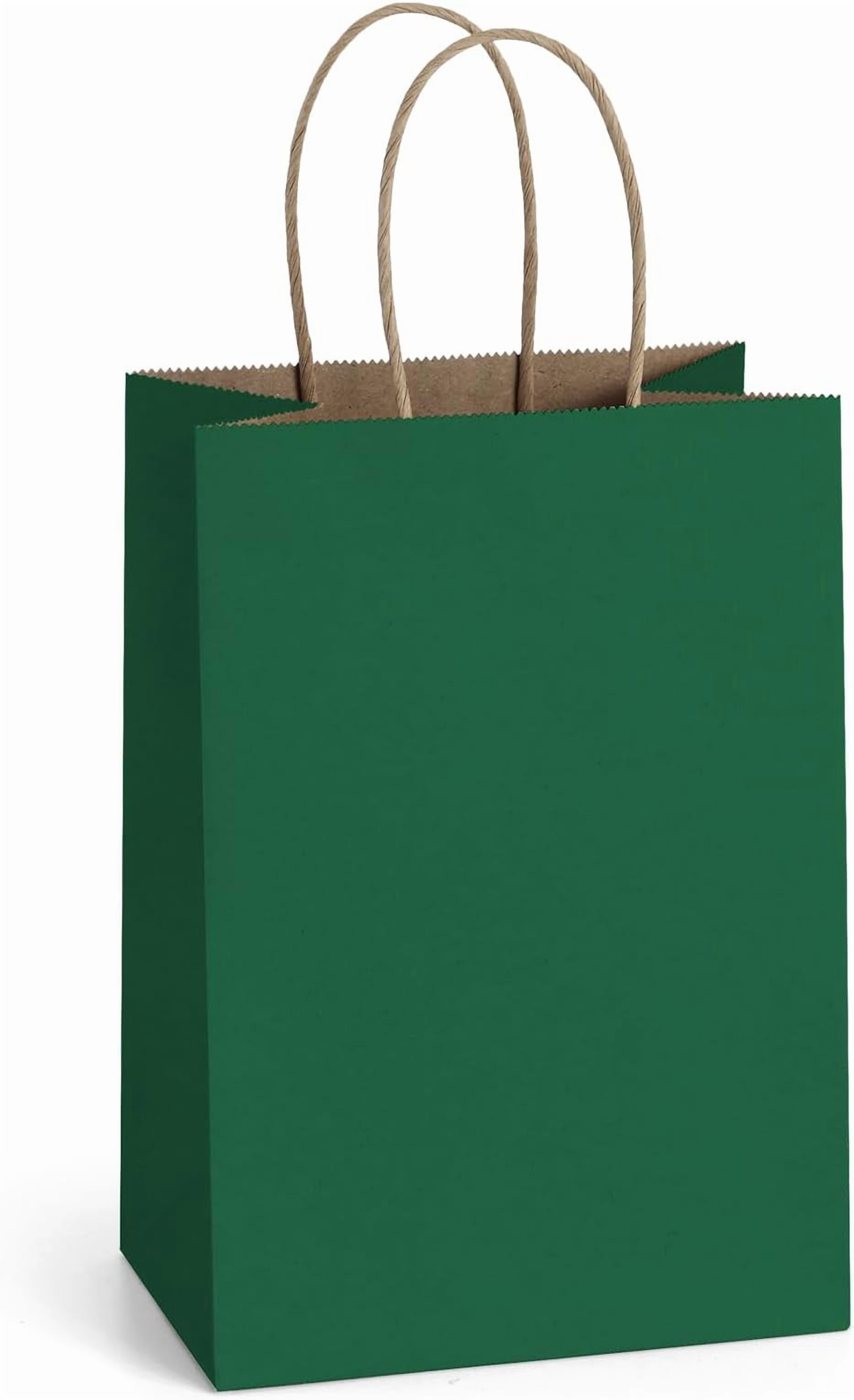 Forest Bags with Handles 5.25x3x8 Inch 100 count Small Paper Bags for ...