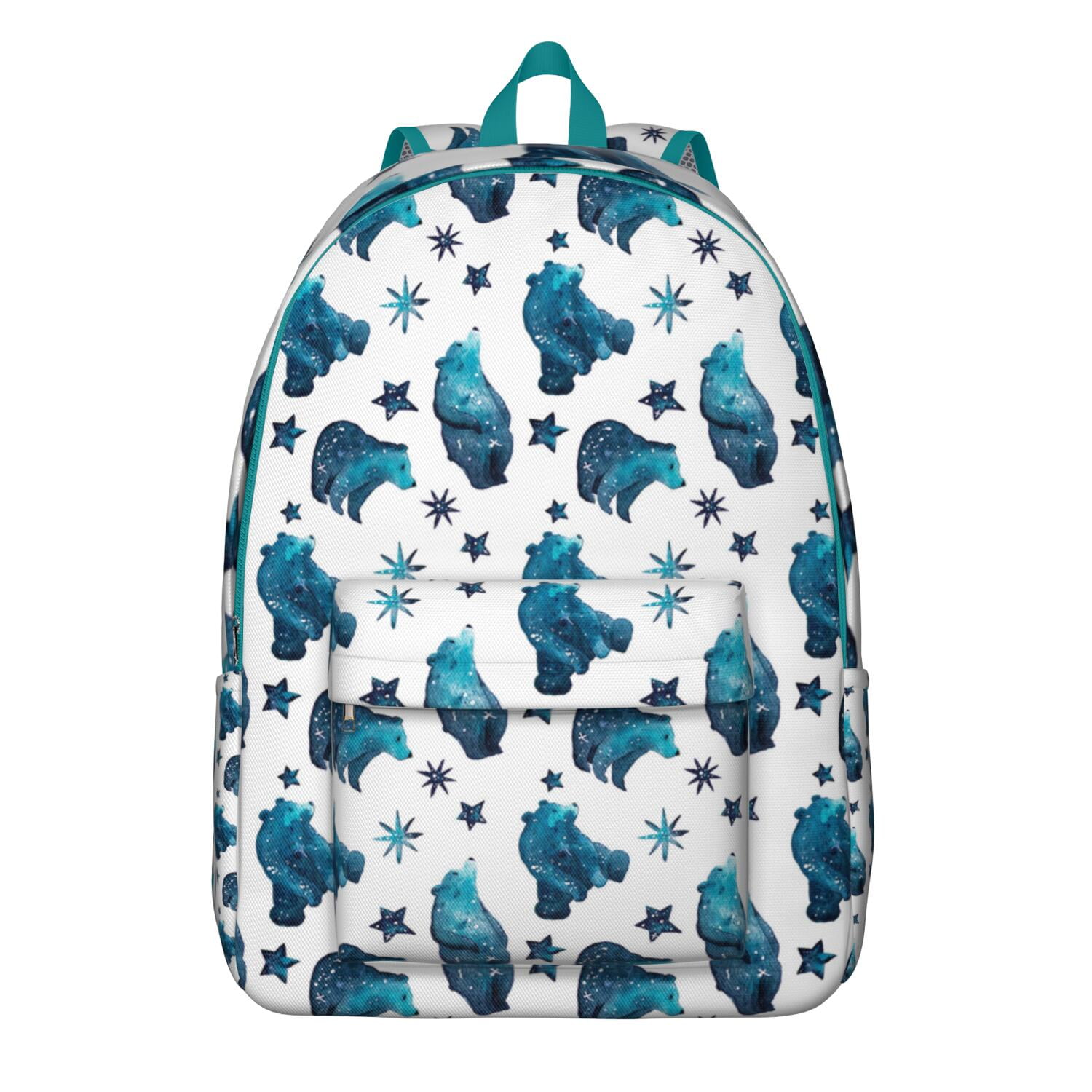 Forest Bear Backpack – Wild Bear Print with Hunting and Nature Pattern ...