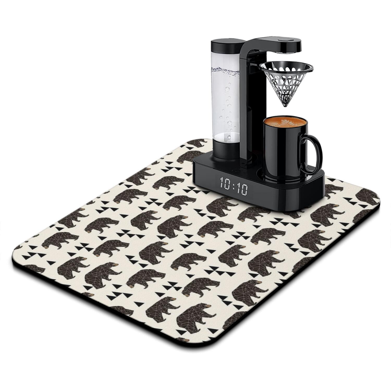 Forest Bear Coffee Bar Mat Eco-Friendly Drying Mat for Kitchen Counter ...