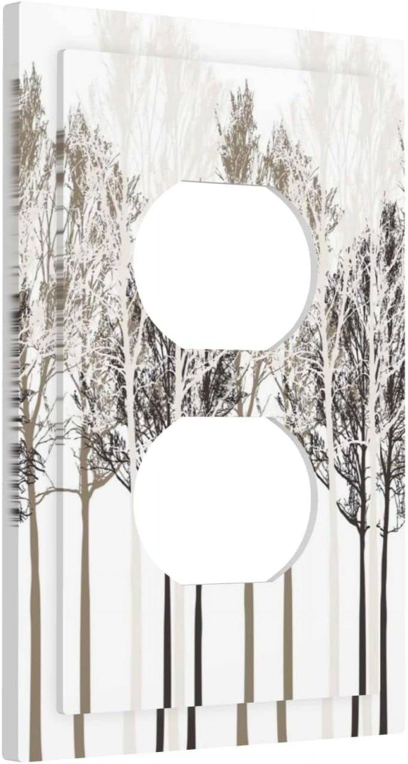 Forest Beige Tree Outlet Covers Wall Plate Decorative 1 Gang Duplex ...
