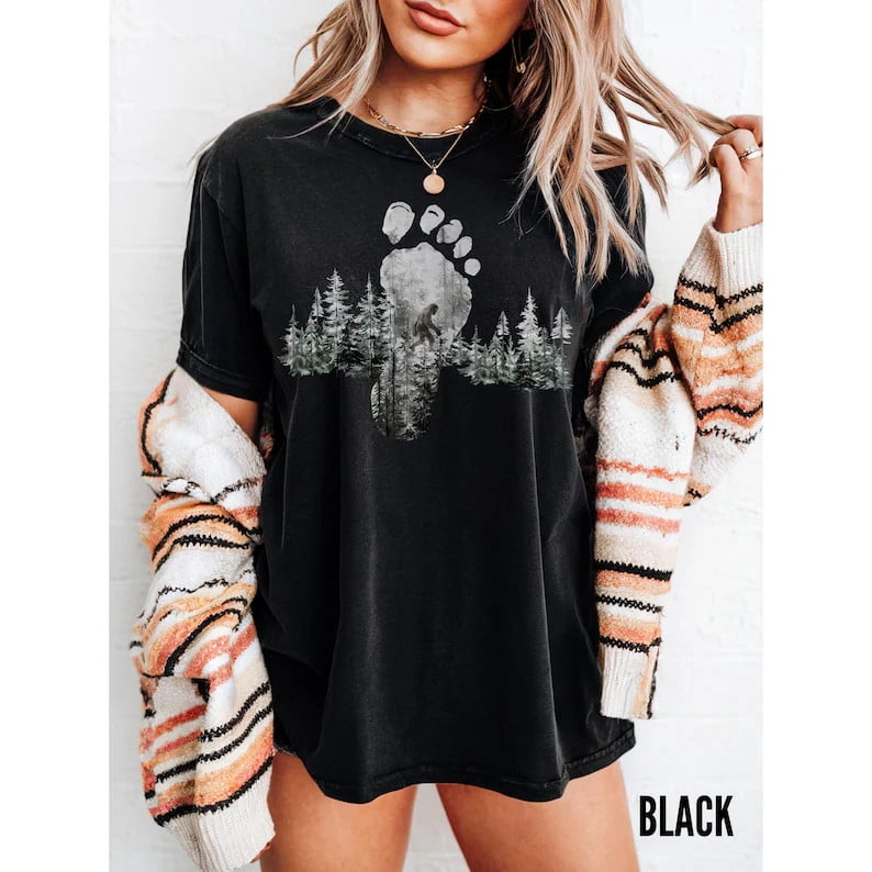 Forest Bigfoot Nature Outdoor Camping T-Shirt - Walmart.com