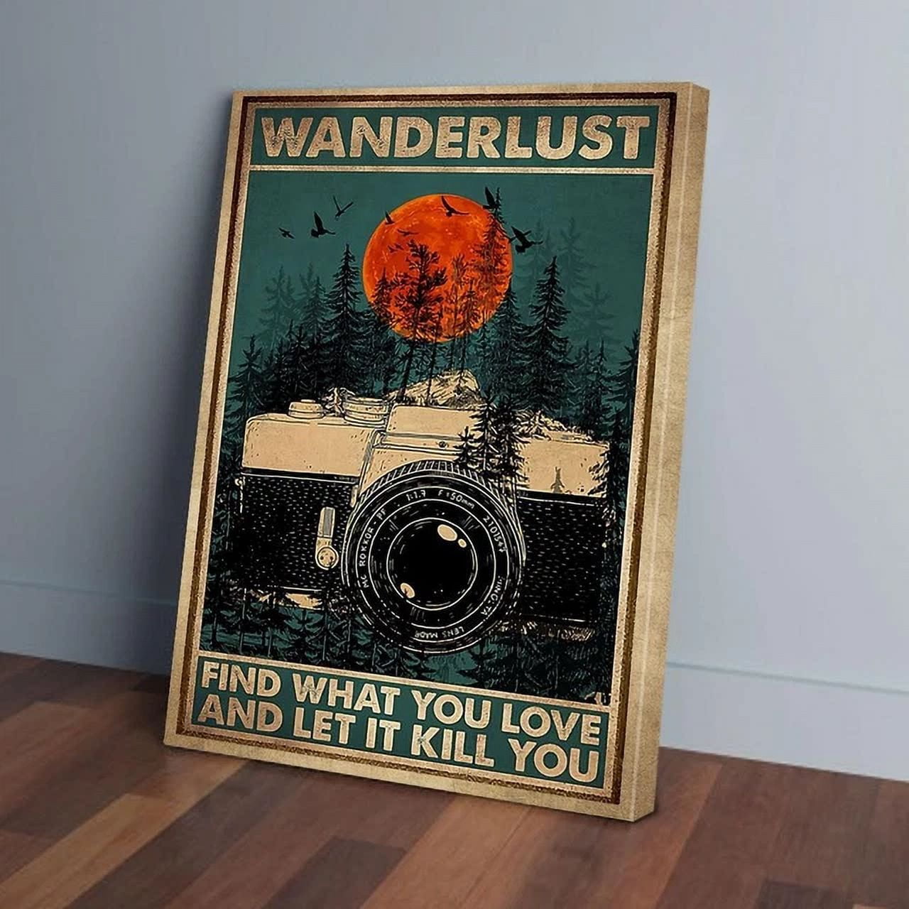 Forest Blood Moon Photographer Poster Home Decor Vintage Art Print Cute ...