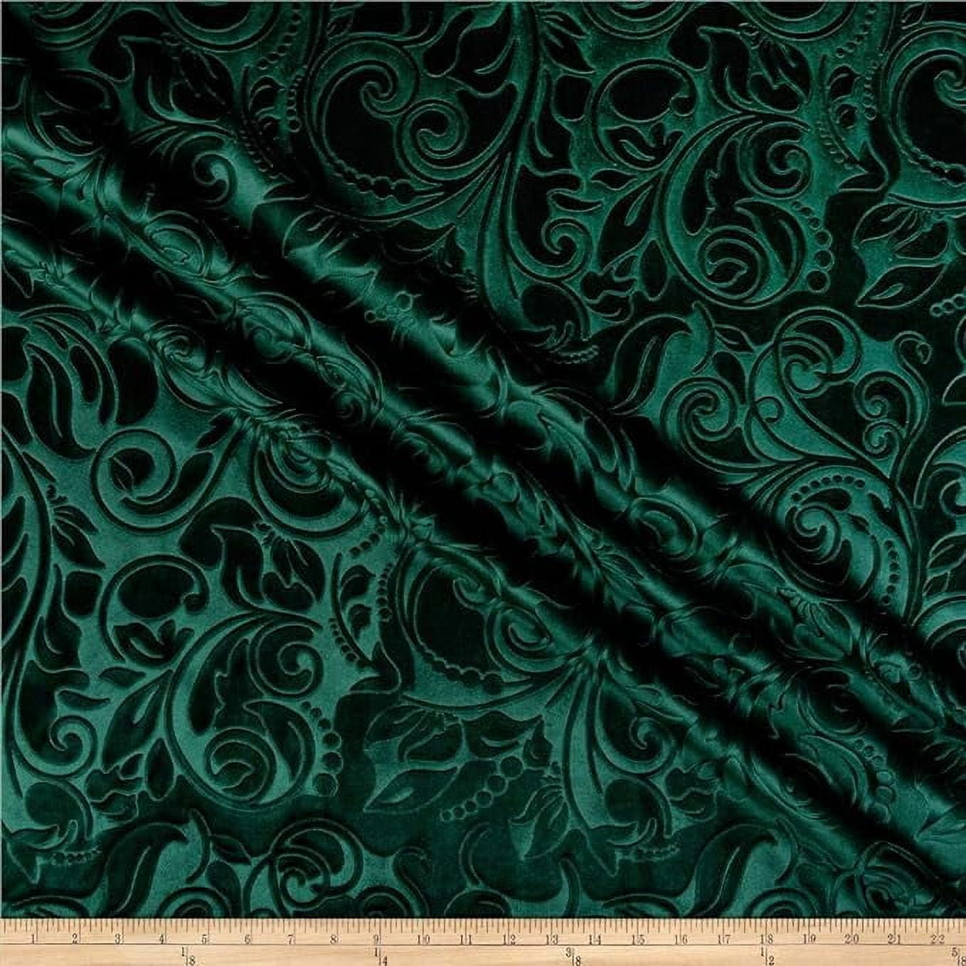 Forest Brocade Velvet Scroll Fabric, Ideal Embossed Material for ...