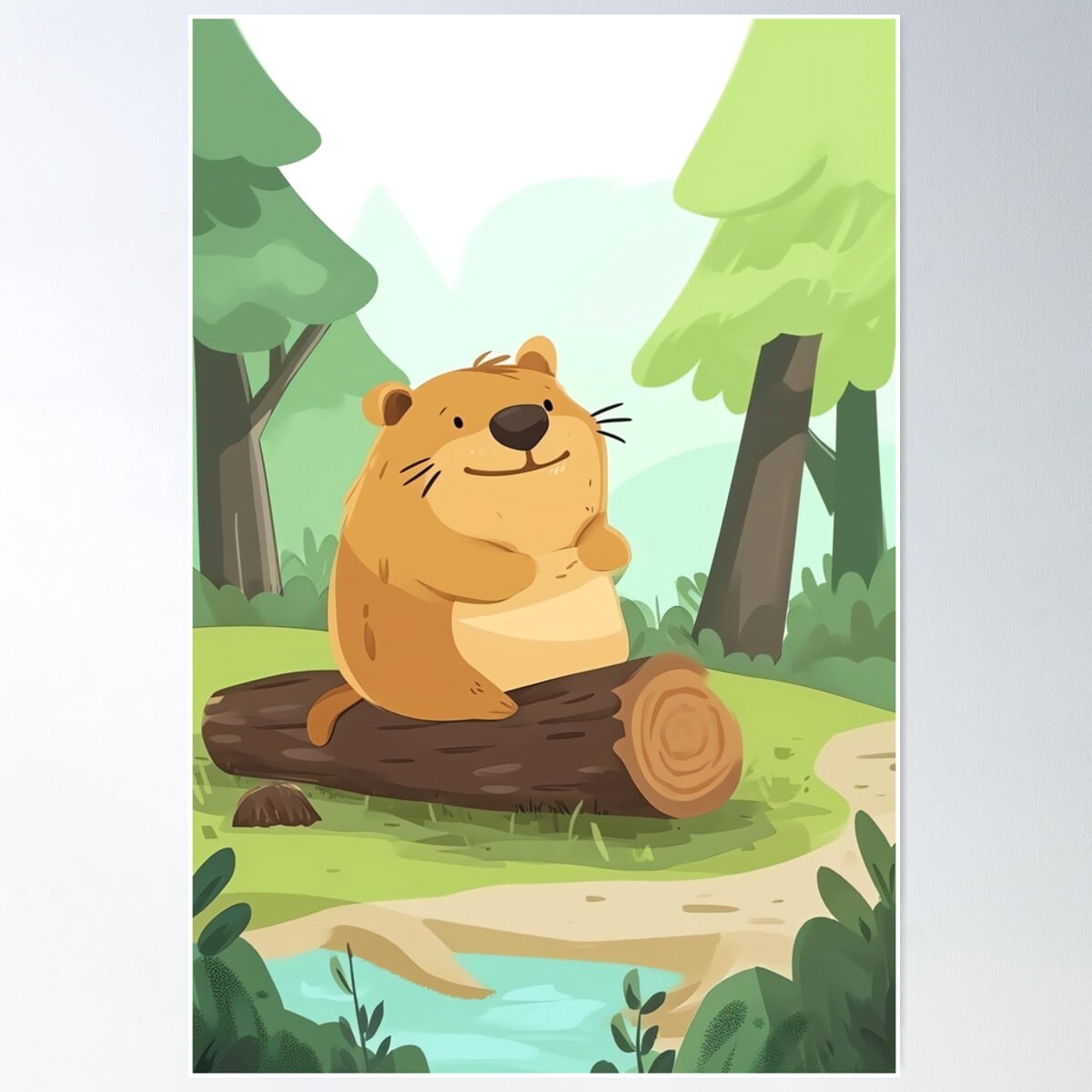 Forest Builders Poster Wall Art, Modern Wall Decor For Living Room ...