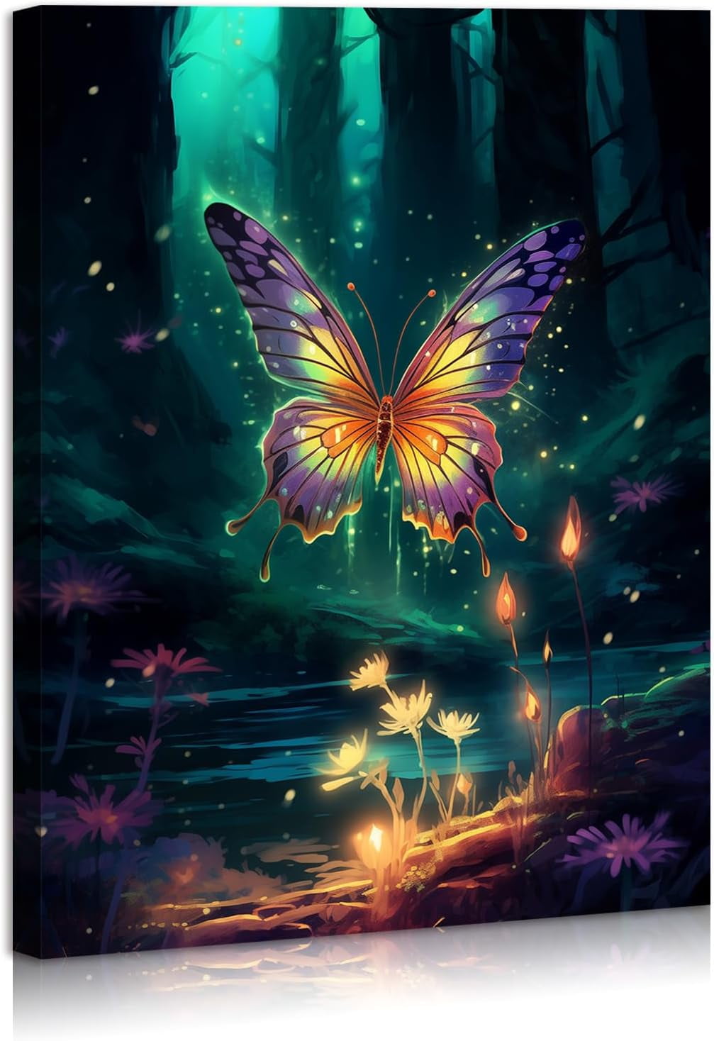 Forest Butterflies Canvas Wall Art Art Poster for House Living Room ...