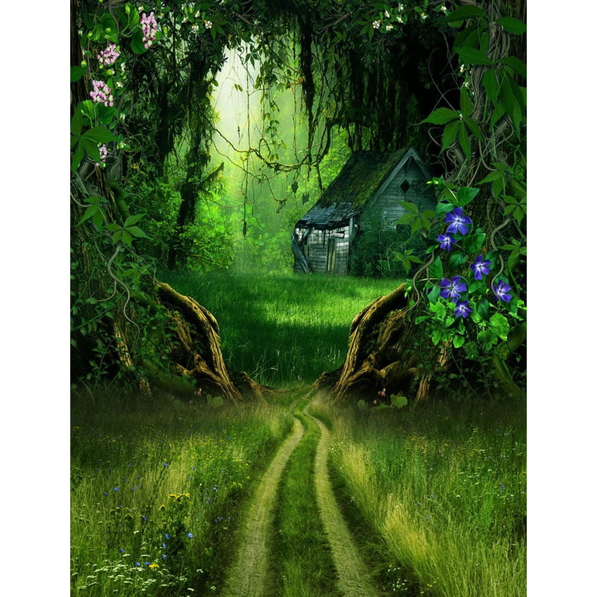 Forest Cabin Green Screen Vinyl Backdrops Customized computer Printed ...