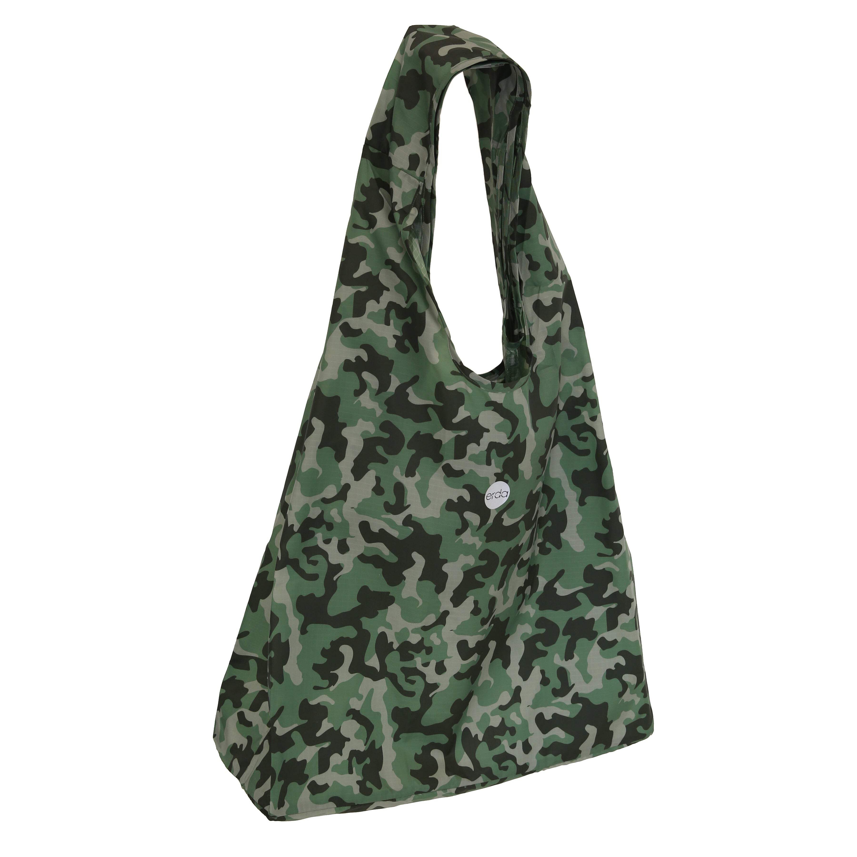 Forest Camo Small Reusable Ergonomic Bag, Shopping Bag, Grocery Tote ...
