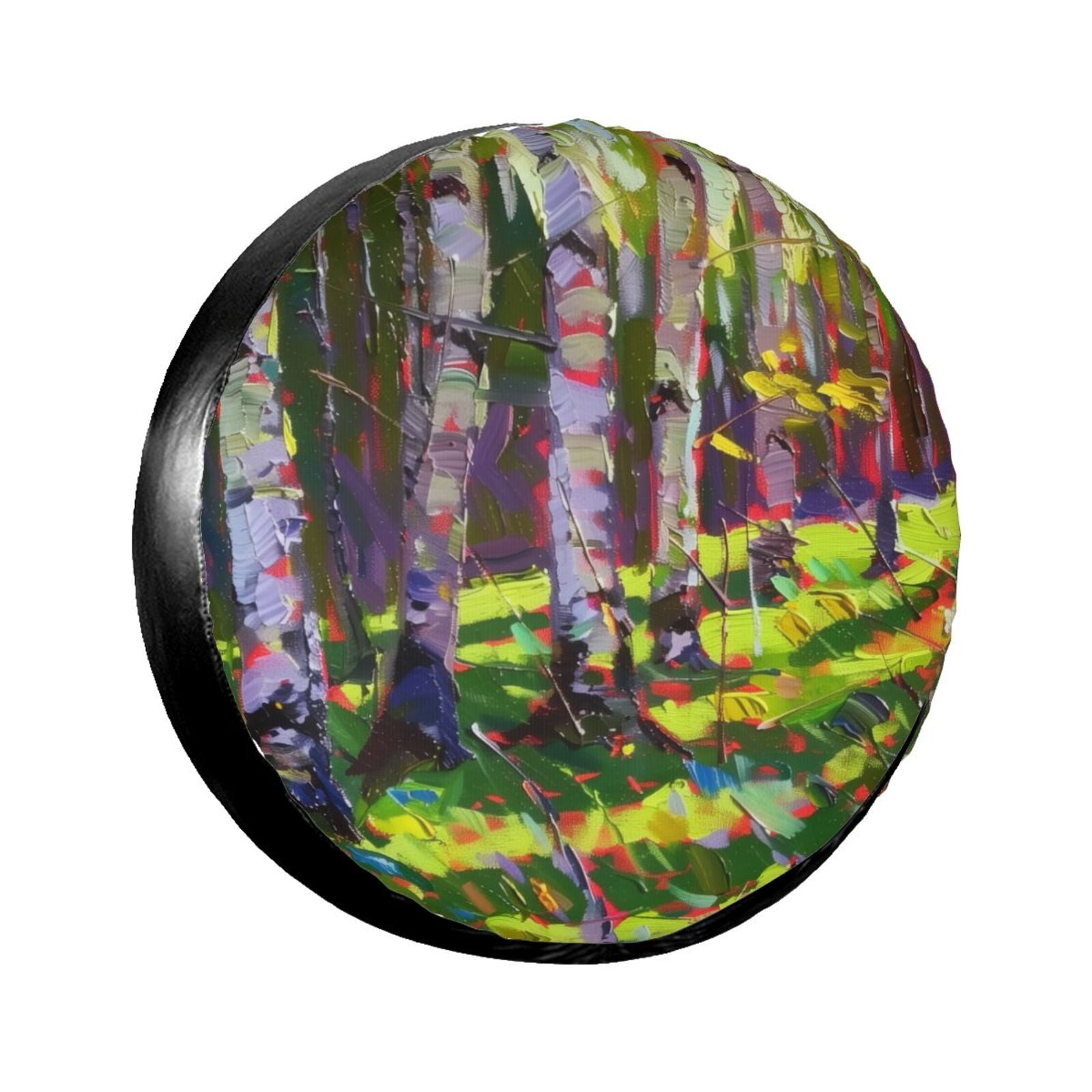 Forest Color Impressionist Camping Spare Tire Cover Wheel Protector