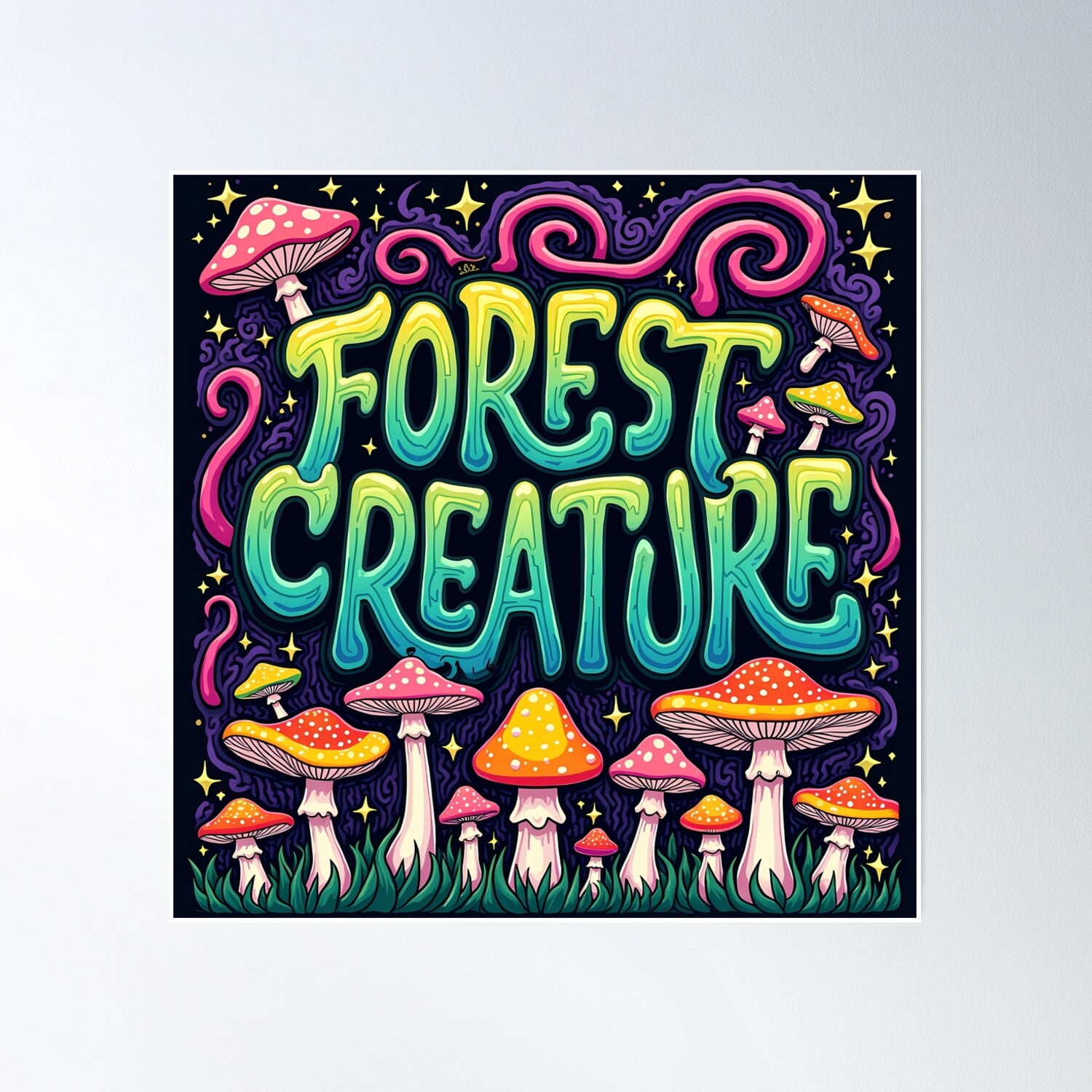 Forest Creature - Magic Groovy Psychedelic Magical Mushrooms Goblincore ...