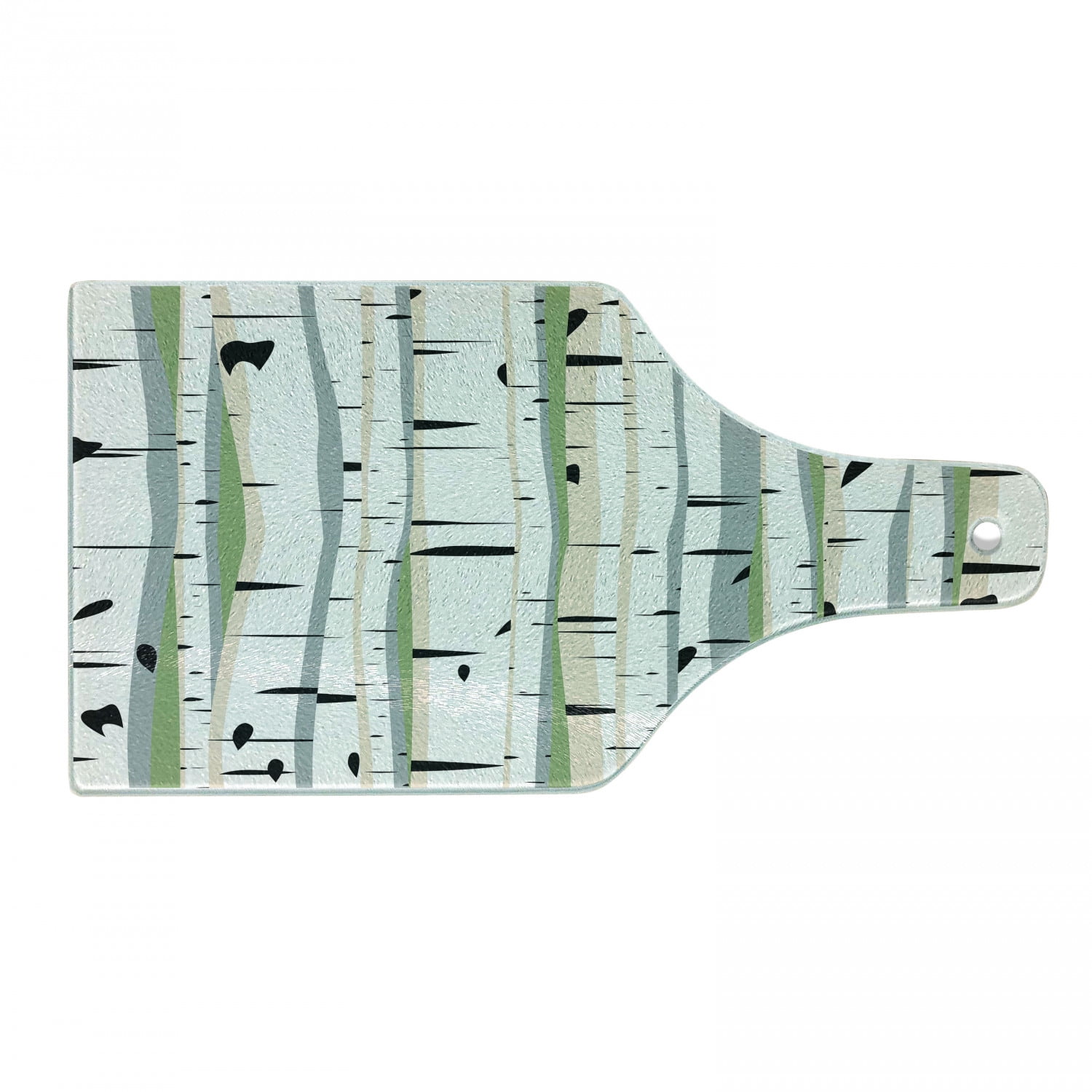 Forest Cutting Board, Dense Tree Formation Birch Trunks Abstract Grove ...