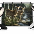 Forest Deer Backdrop for Photography, River Animals Photo Backdrop ...