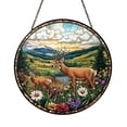 Forest Deer Stained Glass Style Window Suncatcher - Walmart.com