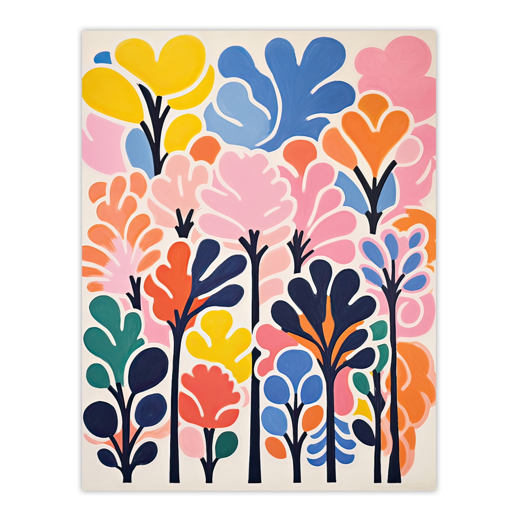 Forest Delight Bright Pastel Colour Oil Painting Pink Orange Blue Henri ...