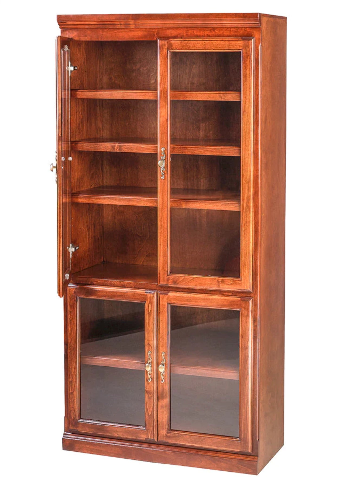 Forest Designs Traditional Bookcase w/Glass Doors (36W x 18D x Height ...