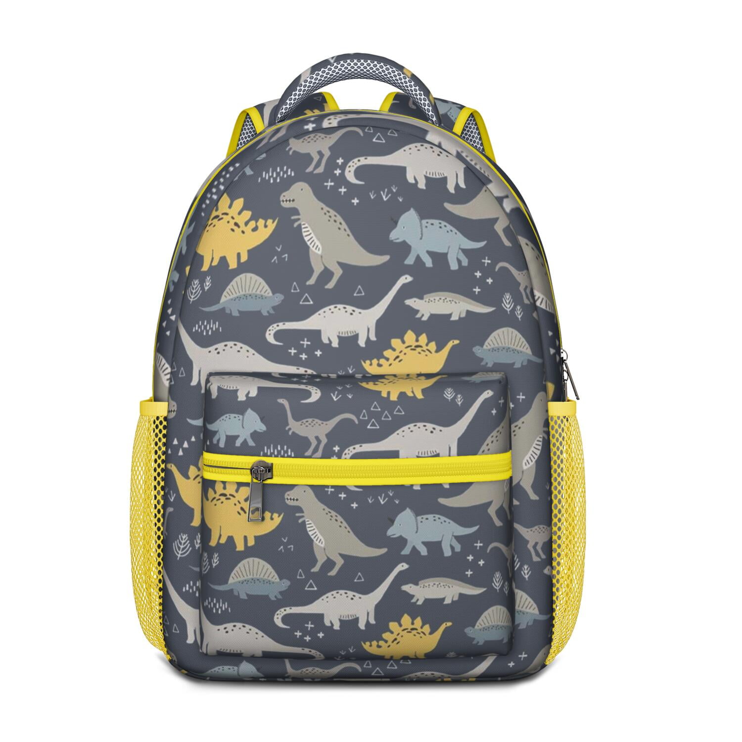 Forest Dino Print School Backpack – Cute Dinosaur Pattern Bookbag with ...