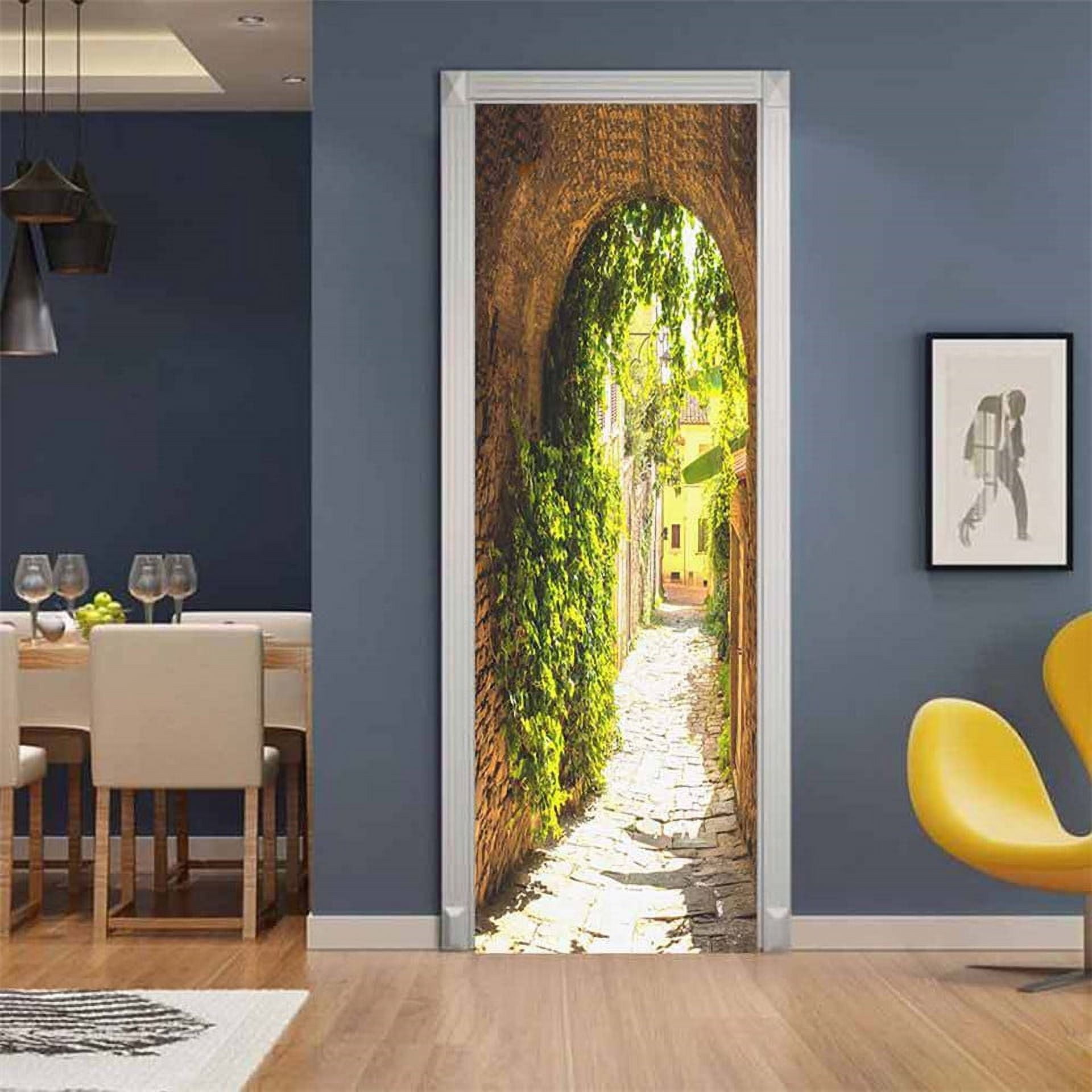 Forest Door Sticker Self-adhesive Waterproof Wallpaper Home Decor ...