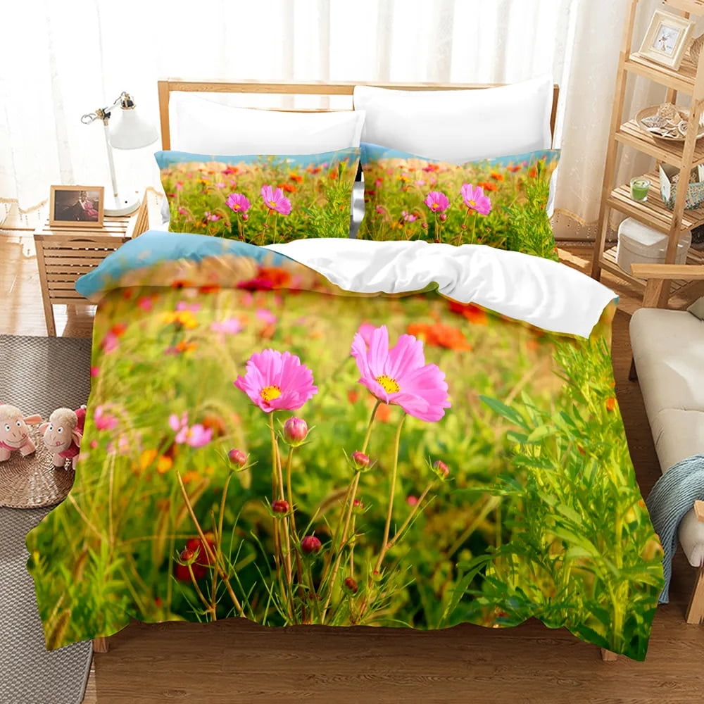 Forest Duvet Cover Set Forest with Shaded Trees Dreamy Woodland Scene 2 ...