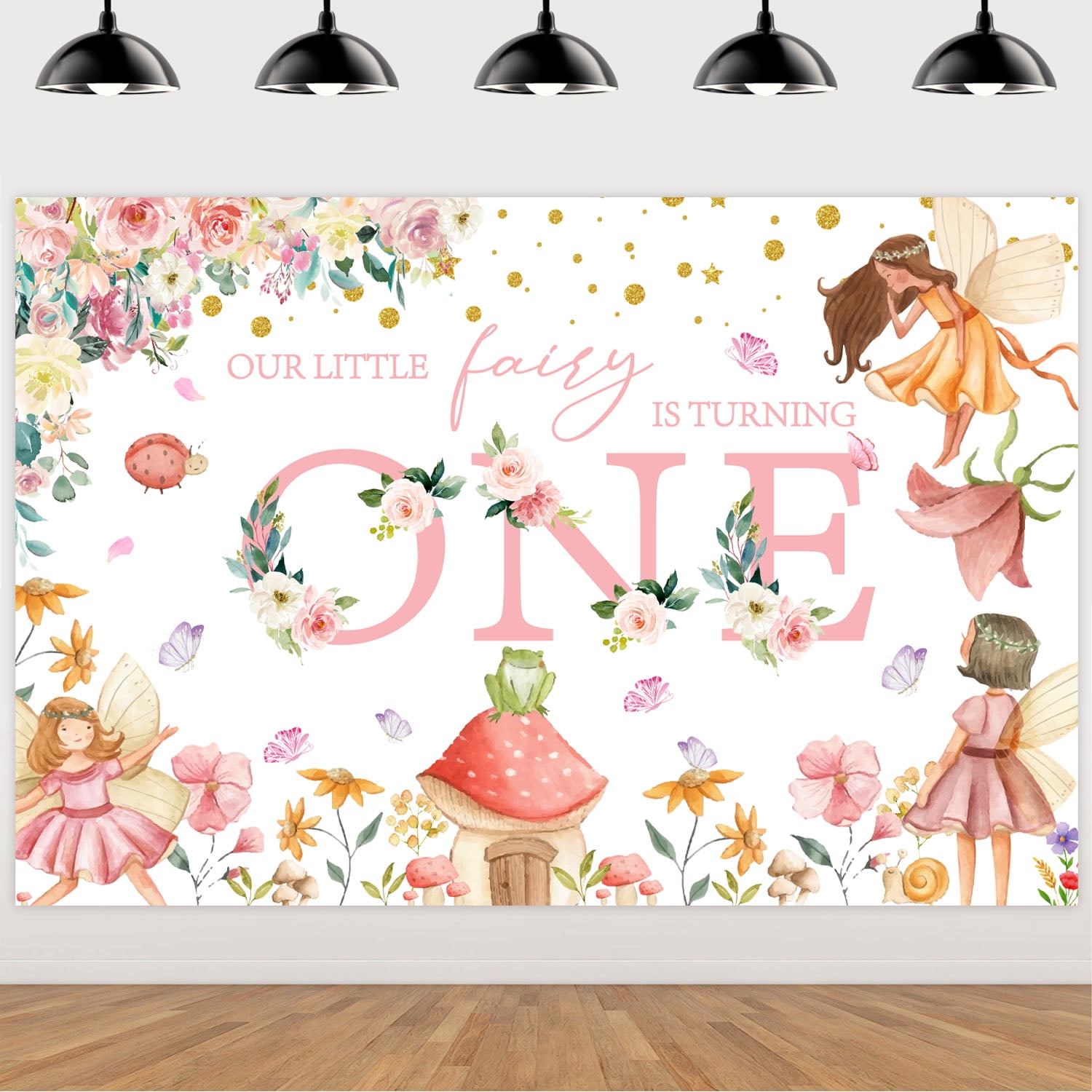 Forest Elf Theme 1st Girl Birthday Background Decoration, Elf Princess ...