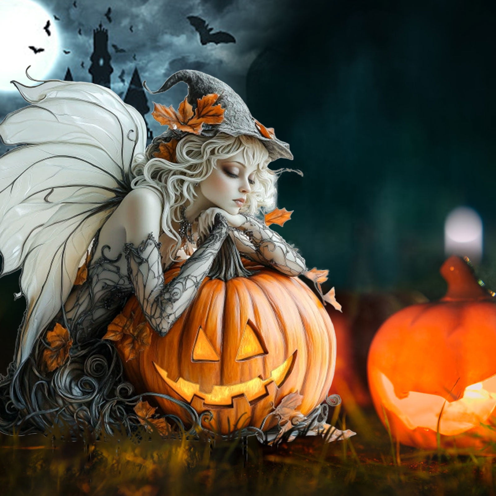 Forest Elves And Deer Garden Pile Card Acrylic Ground Insert Potted ...