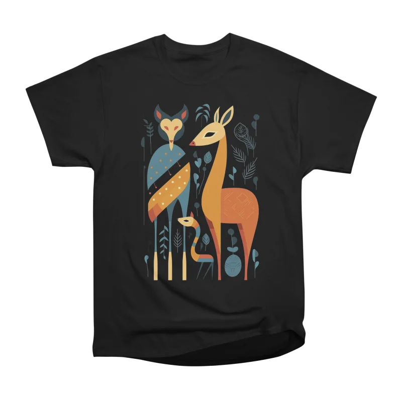 Forest Fables Deer Pair T-Shirt Tee Gift For Him Merch For Her Apparel ...